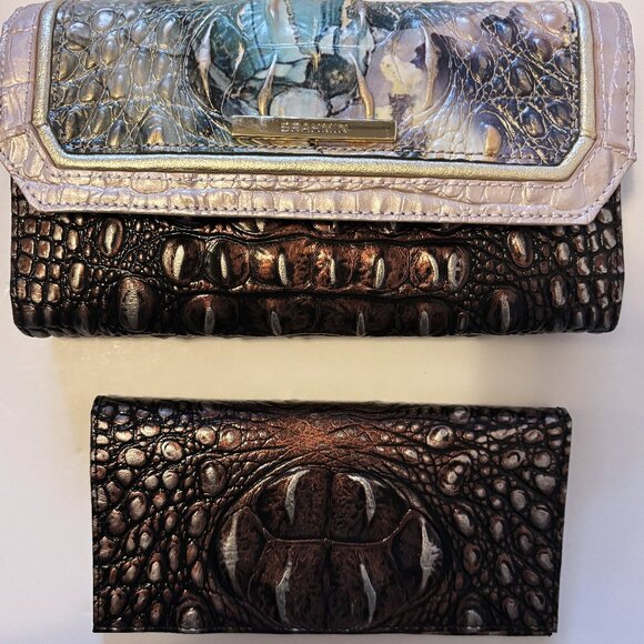 Brahmin | Accessories | Brahmin Nirvana Plum Checkbook Wallet | Poshmark
